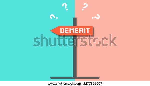 Demerit Mark Against Someones Performance Conduct Stock Vector (Royalty ...