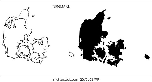 6,870 Denmark Country Outline Stock Vectors and Vector Art | Shutterstock