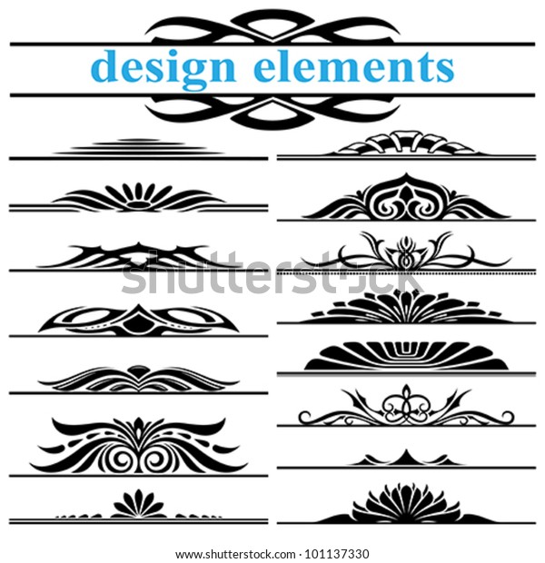 Design Elements Text Framework Set Stock Vector (Royalty Free ...