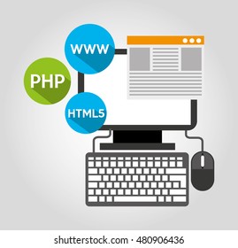 Design Language Programming Software Concept Vector Stock Vector ...