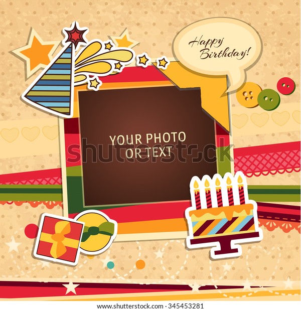 Design Photo Frames On Nice Background Stock Vector (Royalty Free ...