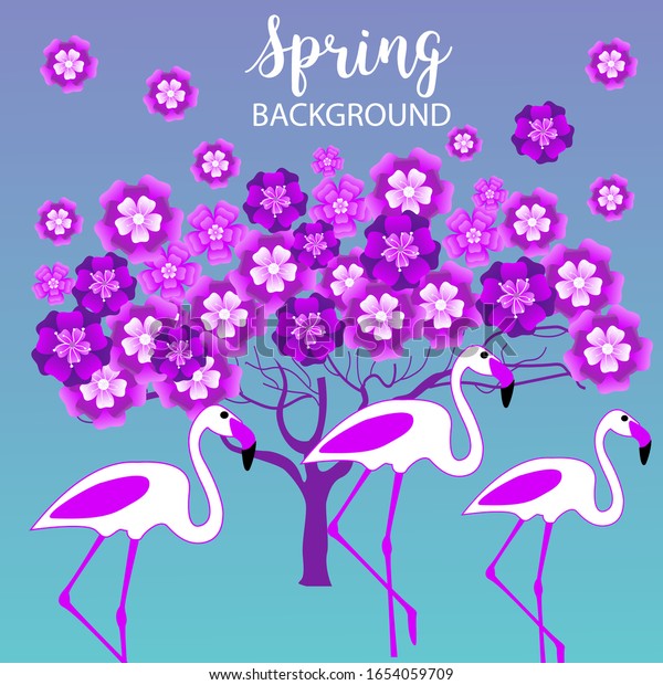 Design Template Spring Background Spring Poster Stock Vector (Royalty ...