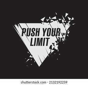 Design Vector Push Your Limit Stock Vector (Royalty Free) 2132192259 ...