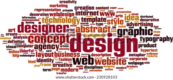 Design Word Cloud Concept Vector Illustration Stock Vector (Royalty ...