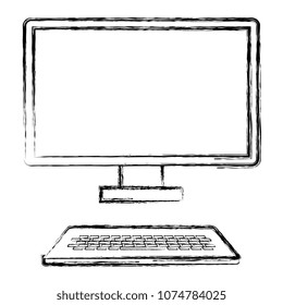 Desktop Computer Isolated Icon Stock Vector (Royalty Free) 1071916436 ...