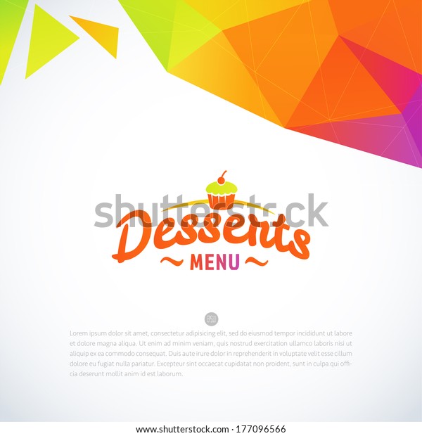 Dessert Menu Dessert Menu Design Template: vector de stock (libre de ...