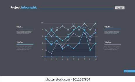 Detailed Line Graph Slide Template: vector de stock (libre de regalías ...