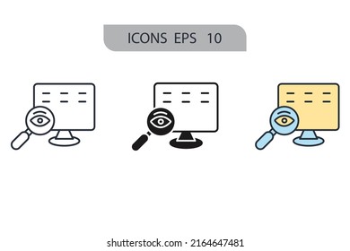 Detection Icons Symbol Vector Elements Infographic Stock Vector ...