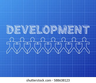 Development Text Gear Wheels Hand Drawn Stock Vector (Royalty Free ...