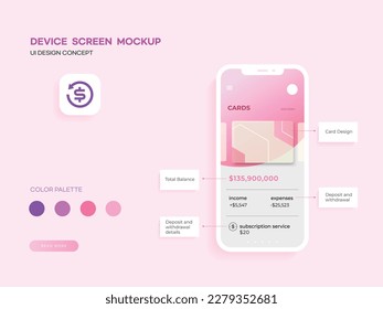 Device Screen Mockup Ui Design Concept Stock Vector (Royalty Free ...