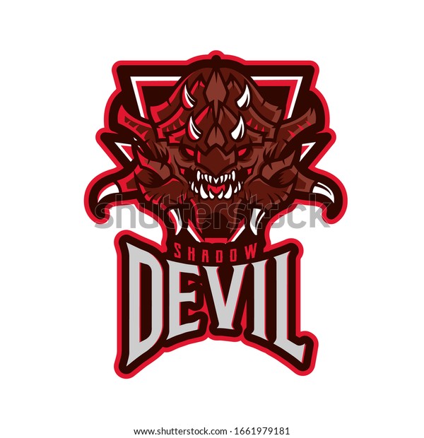 Devil Dargon Fire Gaming Logo Template Stock Vector (Royalty Free ...