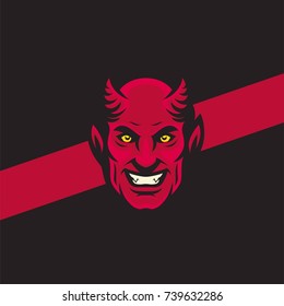 Devil Head Vector Logo Modern Sports: vector de stock (libre de ...