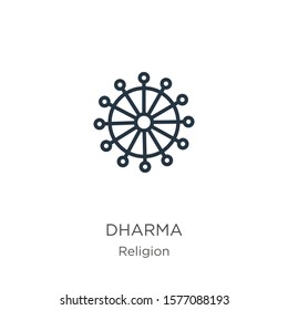 Dharma Icon Thin Linear Dharma Outline Stock Vector (Royalty Free) 1577088193 | Shutterstock