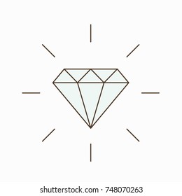 Diamond Brilliant Vector Isolated Element Stock Vector (Royalty Free ...