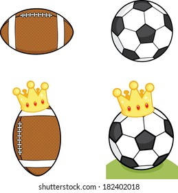 Different Balls Crown Vector Collection Set Stock Vector (Royalty Free ...