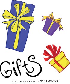 Different Gift Boxes Clipart Vector Stock Vector (Royalty Free ...