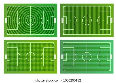 Different Green Football Fields Vector Infographic Stock Vector ...