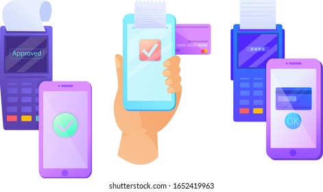 Different Methods Electronic Payments Vector Illustration Stock Vector ...