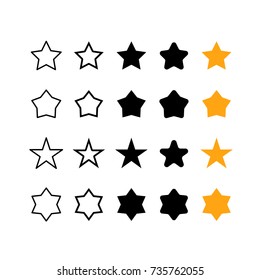 Different Star Icons Vector Set Stock Vector (Royalty Free) 735762055 ...