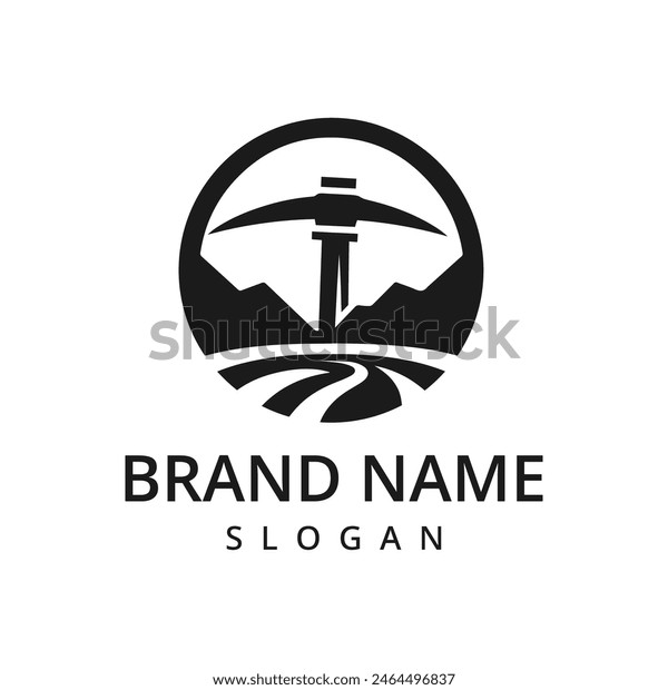 Digging Logo Design Template Vector Illustration Stock Vector (Royalty ...