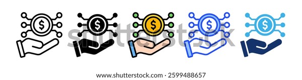 Digital Asset Icon Set Multiple Style Stock Vector (Royalty Free ...