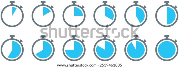 Digital Clock Icon Digital Stopwatch Timer Stock Vector (Royalty Free ...