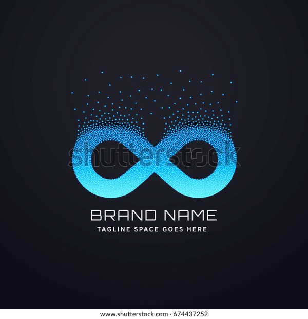 Digital Infinity Logo Design Floating Particles Stock Vector (Royalty ...