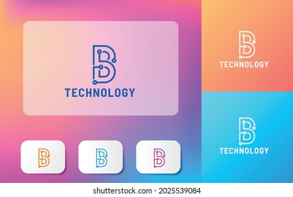 46,213 Abstract Letter B Logo Design Template Technology Electronics ...