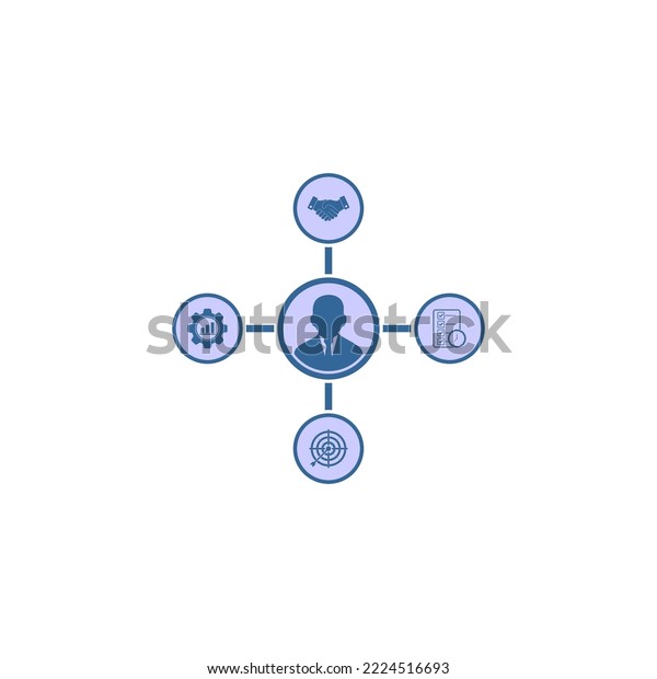 Digital Strategy Icon Set Digital Strategy Stock Vector (Royalty Free ...