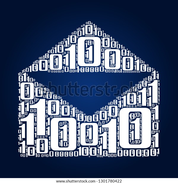 Digital Zero One Number Word Cloud Stock Vector (Royalty Free ...