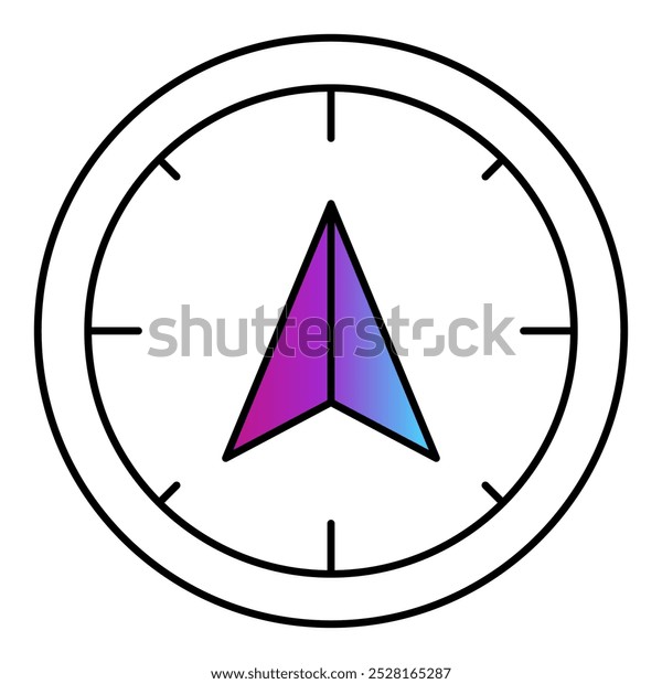 Direction Compass Icon Navigation Guidance Success Stock Vector Royalty Free 2528165287