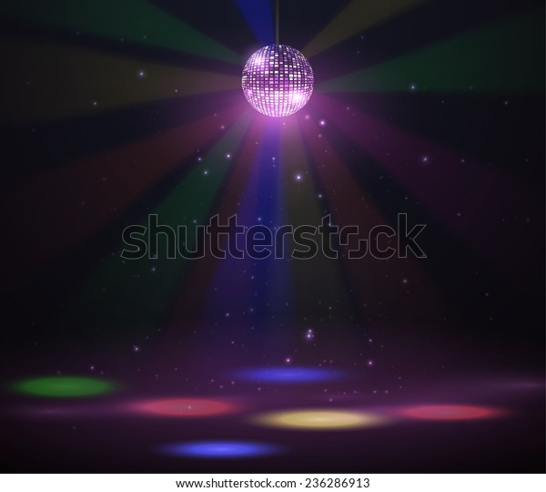Disco Ball Vector Background Stage Colorful Stock Vector (Royalty Free ...