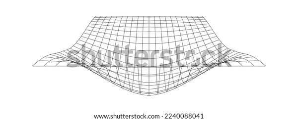 Distorted Grid Surface Mesh Warp Texture Stock Vector (Royalty Free ...