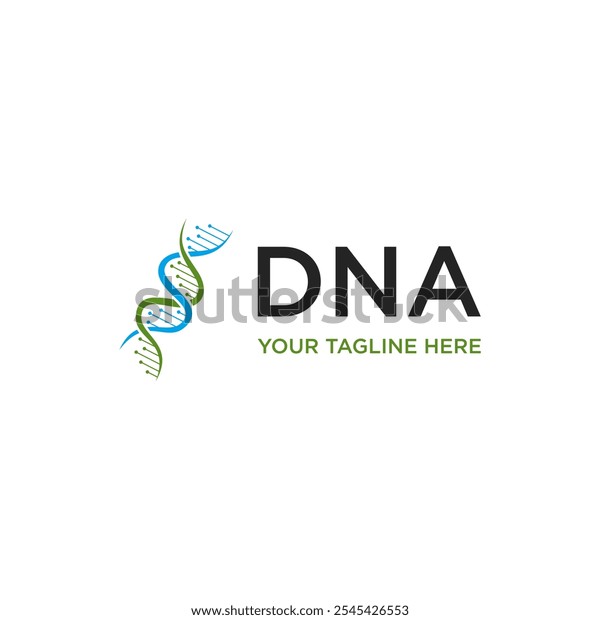 Dna Logo Design Templateicon Science Technology Stock Vector (Royalty ...