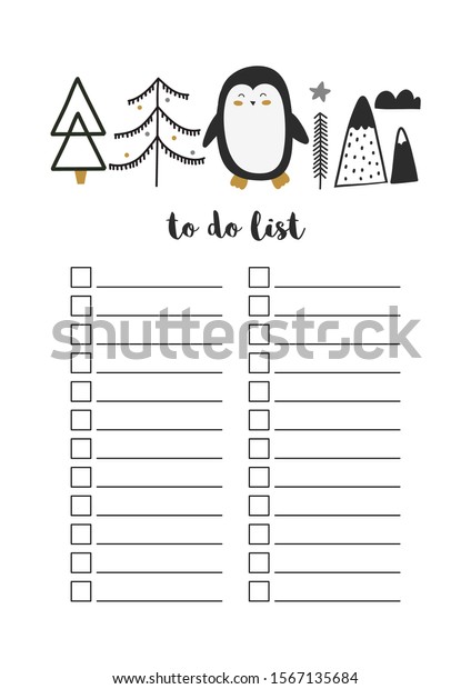 Do List A4 Format Printable Page Stock Vector (Royalty Free) 1567135684 ...