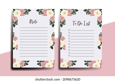 Do List Planner Template Dahlia Flower Stock Vector (Royalty Free ...