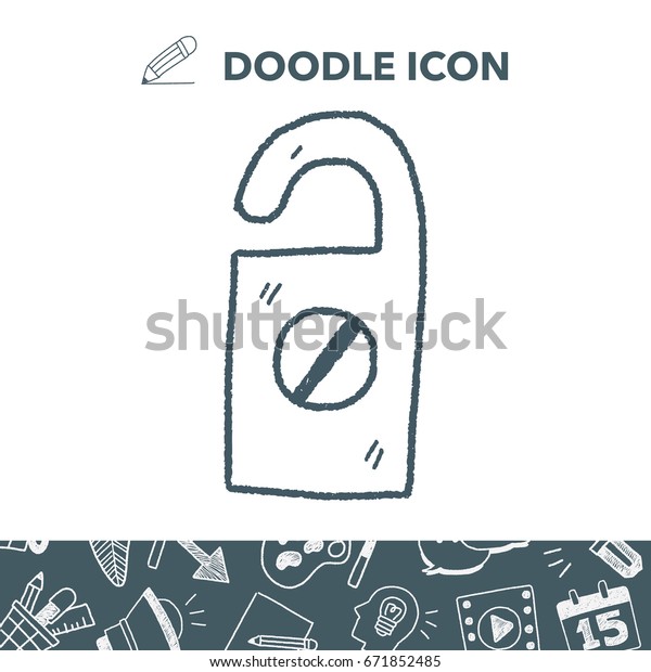Do Not Disturb Doodle Stock Vector (Royalty Free) 671852485 | Shutterstock