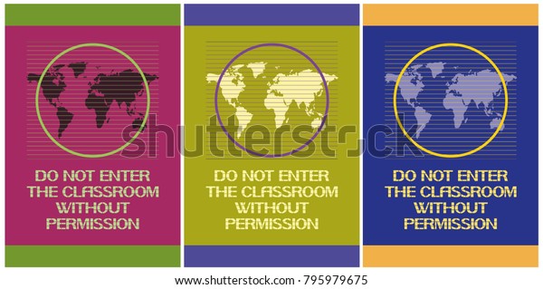 Do Not Enter Classroom Without Permission Stock Vector (Royalty Free ...