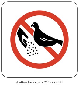 Do Not Feed Animal Warning Sign Stock Vector (Royalty Free) 2442972565 ...