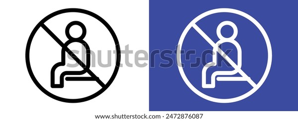 Do Not Sit Sign Safety Notices Stock Vector (Royalty Free) 2472876087 ...