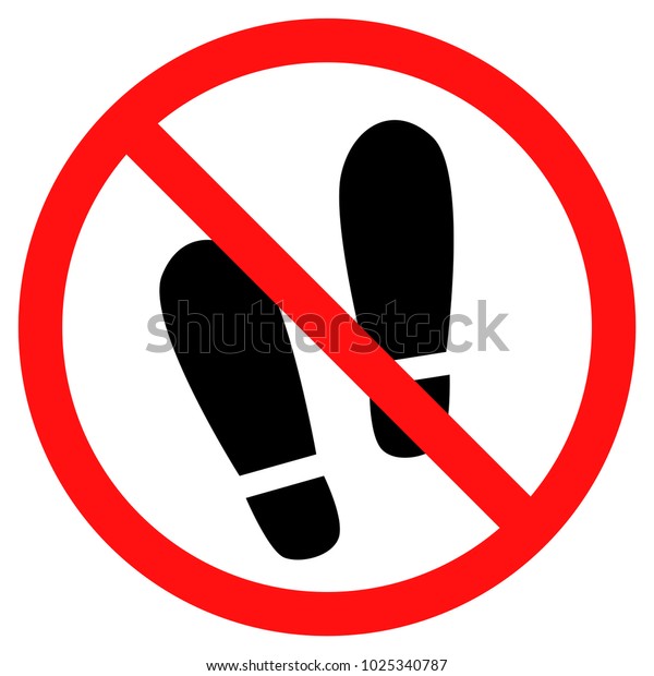Do Not Step Here Please Sign Stock Vector (Royalty Free) 1025340787 ...