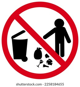 Do Not Throw Garbage On Ground Stock Vector (Royalty Free) 2258184655 | Shutterstock