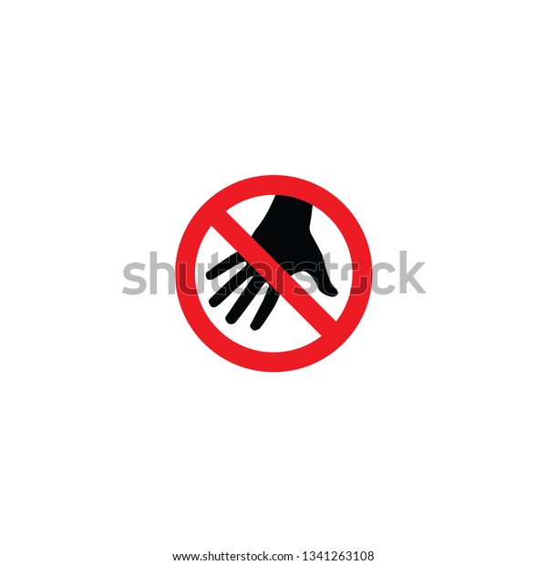 Do Not Touch Icon On White Stock Vector (Royalty Free) 1341263108 ...