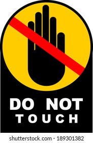 Do Not Touch Sticker Vector Stock Vector (Royalty Free) 189301382 ...