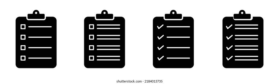 Document Checklist Icon Form Icon Vector Stock Vector (Royalty Free ...