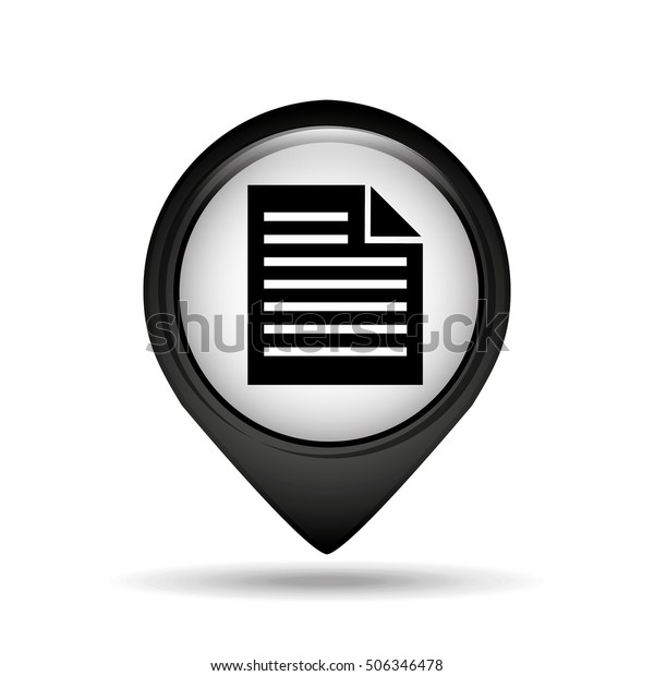 Document File Icon Round Shape Vector Stock Vector (Royalty Free ...
