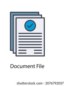 Document File Vector Fill Outline Icon Stock Vector (Royalty Free ...