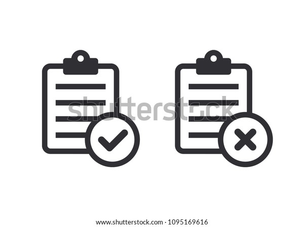 Document Icon Paper Icon Check Mark Stock Vector (Royalty Free ...