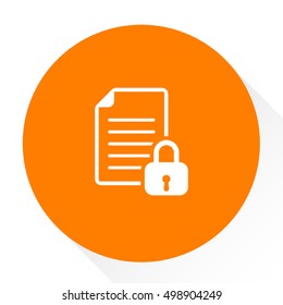 Document Lock Sign Stock Vector (Royalty Free) 498904249 | Shutterstock