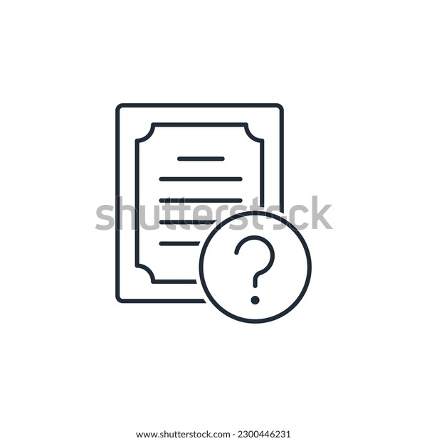 Document Question Mark Information Requiring Clarification Stock Vector ...